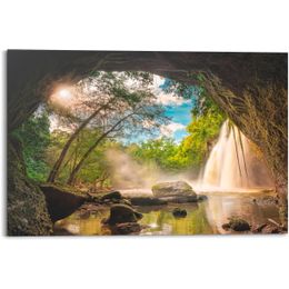 Holzbild Reinders "Cave View" Bilder Gr. B/H/T: 140 cm x 100 cm x 2 cm, 1 St., grün Holzbilder