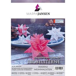 Marpa Jansen Transparentpapierstreifen-Set Fröbelsterne "Weihnachten", 60 Streifen