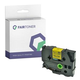 FairToner Kompatibel für Brother P-Touch 1830 VP (TZE-641) Schriftband 18mm/8m Schwarz auf Gelb
