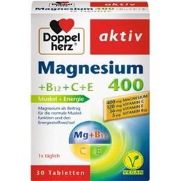 Doppelherz Gesundheit Energie & Leistungsfähigkeit Magnesium 400 + B12 + C + E