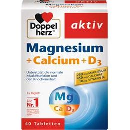 Doppelherz Gesundheit Mineralstoffe & Vitamine Magnesium + Calcium + D3 Tabletten