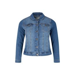 Tom Tailor Damen Plus - Jeansjacke im Washed-Look, blau, Gr. 54