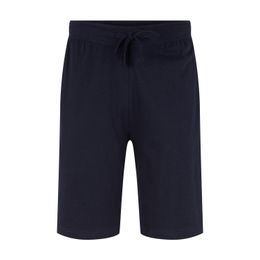Tom Tailor Herren Bermuda Shorts aus Jersey, blau, Logo Print, Gr. 50/M