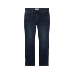 Tom Tailor Herren Josh Regular Slim Jeans, blau, Logo Print, Gr. 34/30