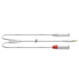 Cordial INTRO CFY 1,8 WMM-SNOW, REAN Klinke 3,5 mm stereo weiss gold / 2 x XLR Male, 1,8 m