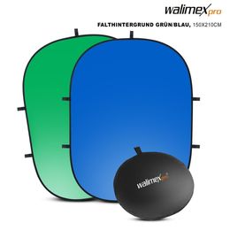 WALIMEX pro Falthintergrund gr&uuml;n/blau, 150x210cm