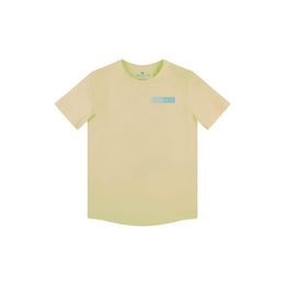 Tom Tailor Jungen T-Shirt mit dezentem Print, gelb, Print, Gr. 152