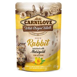 Carnilove Cat Pouch Kitten - Rabbit with Marigold 24 x 85g getreidefreies Katzenfutter