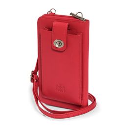 Walbusch Damen Handy-Tasche Rot einfarbig