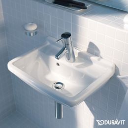 Duravit Starck 3 Handwaschbecken B: 45 T: 32 cm wei&szlig;, mit 1 Hahnloch, mit &Uuml;berlauf 0750450000