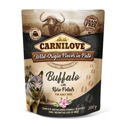 Carnilove Dog Pouch Pate Büffel & Rosenblätter 12 x 300g Hundefutter