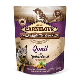 Carnilove Dog Pouch Pate Wachtel & gelbe Karotte 12 x 300g Hundefutter