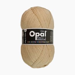 Sockenwolle Uni 4-fach von Opal, Camel, aus Schurwolle
