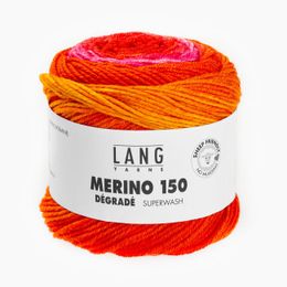 Merino 150 D&eacute;grad&eacute; von Lang Yarns, Rot/Gr&uuml;n/Orange, aus Schurwolle