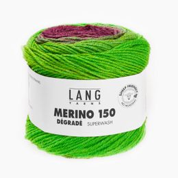 Merino 150 D&eacute;grad&eacute; von Lang Yarns, Gr&uuml;n/Bordeaux/Lachs, aus Schurwolle