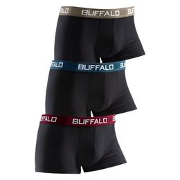 Buffalo Boxer Jungen Gr&ouml;&szlig;e 152 dunkelbeige / petrol / dunkelrot / schwarz