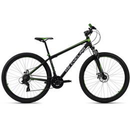 KS-Cycling Mountainbike KS CYCLING "Xceed" Fahrräder Gr. 46 cm, 29 Zoll (73,66 cm), schwarz (schwarz, grün) Hardtail