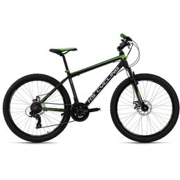 KS-Cycling Mountainbike KS CYCLING "Xceed" Fahrräder Gr. 50 cm, 26 Zoll (66,04 cm), schwarz (schwarz, grün) Hardtail
