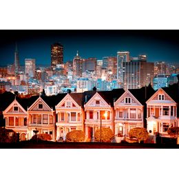 papermoon Fototapete "Urban Landscape in San Francisco" Tapeten Gr. B/L: 5 m x 2,8 m, Bahnen: 10 St., bunt (mehrfarbig) Fototapeten