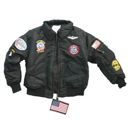 MFH Kids CWU Pilotenjacke schwarz, Gr&ouml;&szlig;e XXL/176