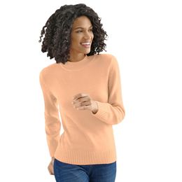 Stehkragenpullover Casual Looks "Pullover" Gr. 54, orange (apricot) Damen Pullover Rollkragenpullover
