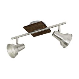 Eglo Leuchten Eglo FILIPINA Deckenspot LED Braun, Nickel-Matt, 2-flammig