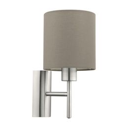 Eglo Leuchten Eglo PASTERI Wandleuchte Nickel-Matt, 1-flammig