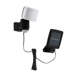 Eglo Leuchten EGLO CASABAS Solar-Außenwandleuchte LED Schwarz, 1-flammig, Bewegungsmelder