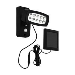 Eglo Leuchten EGLO PALIZZI Solar-Außenwandleuchte LED Schwarz, 1-flammig, Bewegungsmelder