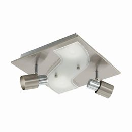Eglo Leuchten Eglo DIRUS Deckenleuchte LED Nickel-Matt, 4-flammig