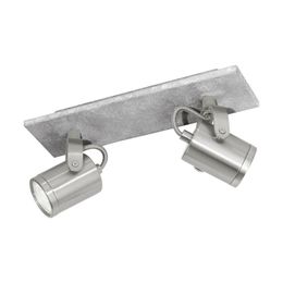 Eglo Leuchten Eglo PRACETA Deckenspot LED Grau, Nickel-Matt, 2-flammig