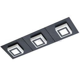 Eglo Leuchten Eglo MASIANO Deckenleuchte LED Schwarz, 3-flammig