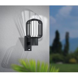 Eglo Leuchten Eglo RAVELLO Außenwandleuchte Schwarz, 1-flammig, Bewegungsmelder