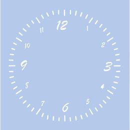 buttinette Uhr-Schablone "Standard", 35 x 35 cm