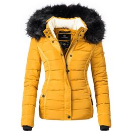 Navahoo Winterjacke 'Miamor' Damen Gr&ouml;&szlig;e M goldgelb / schwarz