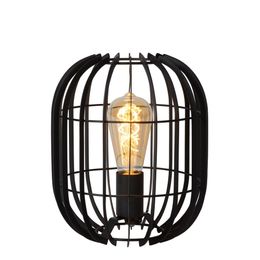 Lucide REDA Tischlampe Schwarz, 1-flammig