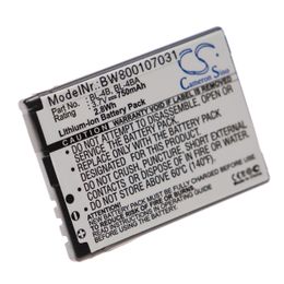 vhbw Smartphone-Akku Ersatz für Baugleiche Originalteilebezeichnung Nokia BL-4B, BL-4BA für Mobilfunk (750mAh, 3,7V, Li-Ion) 750 mAh, schwarz