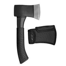 Mil-Tec Vollstahlaxt mit Kopftasche schwarz
