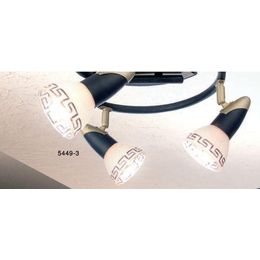 Globo NOVARA Strahler Gold, Schwarz, 3-flammig