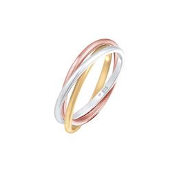 Elli Ring Damen Gr&ouml;&szlig;e 54 gold / rosegold / silber