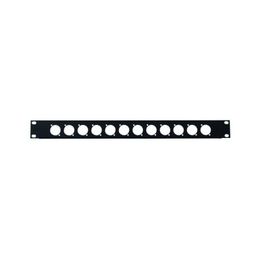 Eurolite 19" Frontplatte gelocht 12xXLR(D-Typ) 1HE