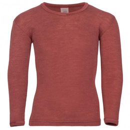 Engel - Kinder Unterhemd L/S - Merinounterwäsche Gr 104 rot