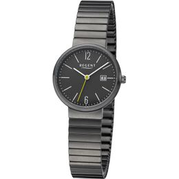 Regent Uhren Quarzuhr REGENT "F1358 - 3177.59.92" Armbanduhren grau Damen Quarzuhren