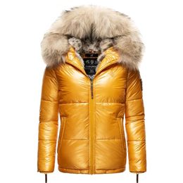 Navahoo Winterjacke 'Tikunaa' Damen Größe L beige / gelb
