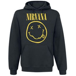 Nirvana Smiley Kapuzenpullover schwarz in L