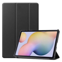 Wigento Tablet-Hülle Für Samsung Galaxy Tab S8 Plus / S7 FE / S7 Plus Premium Smartcover Schwarz Tablet Tasche Etuis Hülle