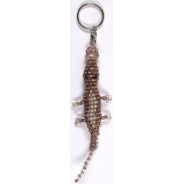 Guru-Shop Schlüsselanhänger Perlen Schlüsselanhänger Krokodil
