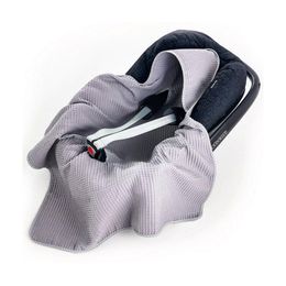 Einschlagdecke Einschlagdecke Waffelstoff Baumwolle Babyschale Autositz