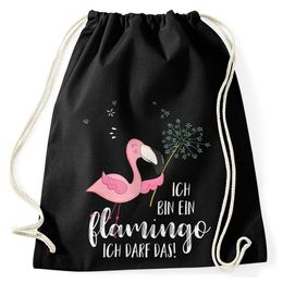 MoonWorks Turnbeutel Turnbeutel Flamingo Ich bin ein Flamingo ich darf das Spruch Pusteblume MoonWorks®