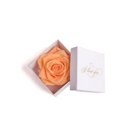 Kunstblume Infinity Rose in Box weiß I LOVE YOU Geschenk Frauen Liebesbeweis Rose